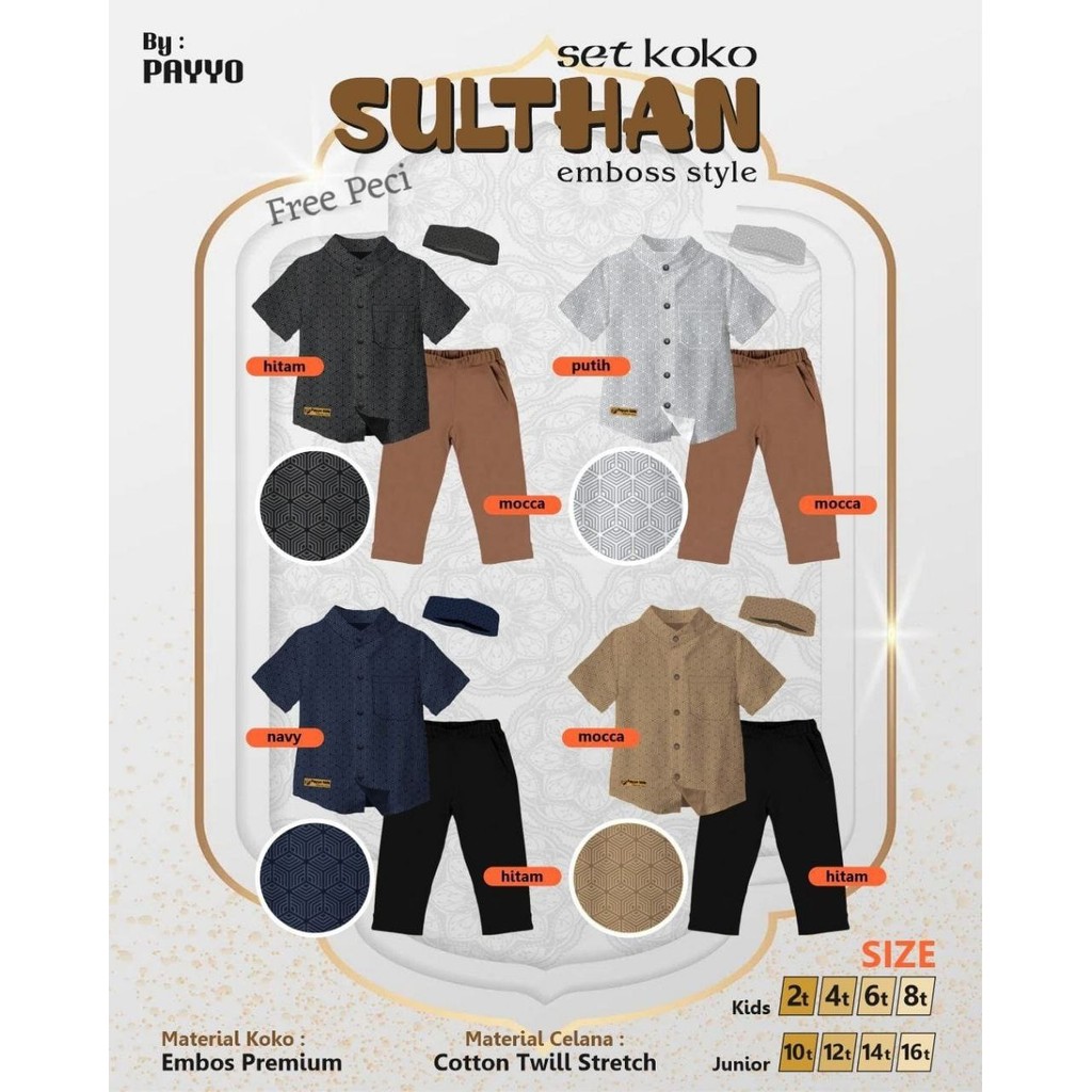 Jual SET KOKO SULTHAN BY PAYYO | Shopee Indonesia