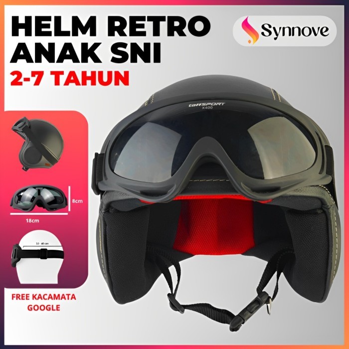 Jual Helm Anak Perempuan Pororo Retro Classic Helm Anak Laki Laki Helm ...