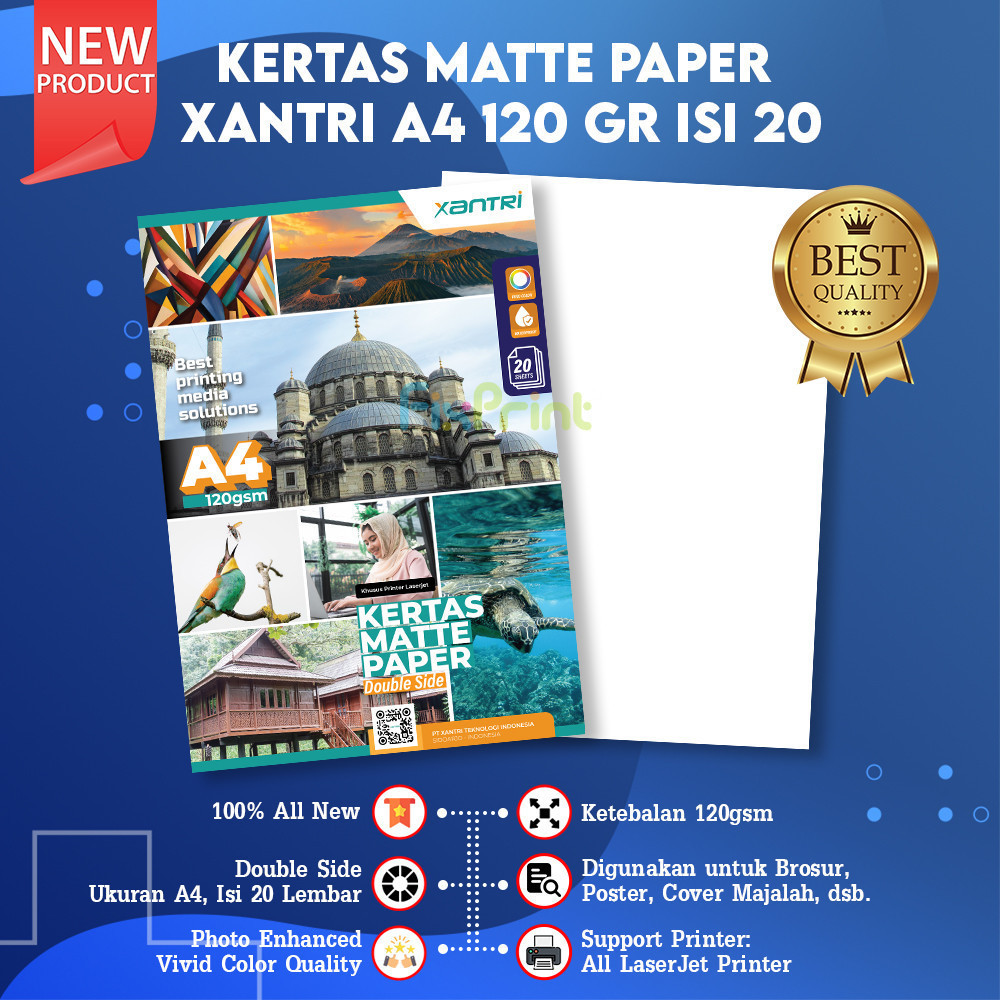 Jual Kertas Matte Paper Double Side A4 120gsm, Kertas Matte 2 Sisi ...