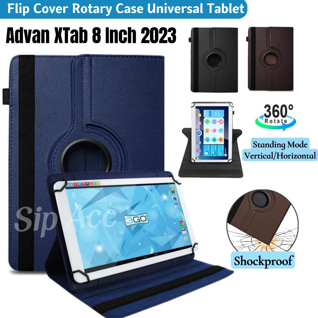Jual Advan Xtab | Case Advan Xtab | 8 Inch 2023 Case Flip Cover Rotary ...