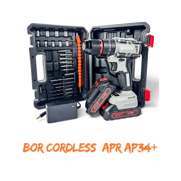 Jual Cordless Hammer Drill Driver APR AP34+ BRUSHLESS 13MM 20V Baterai ...
