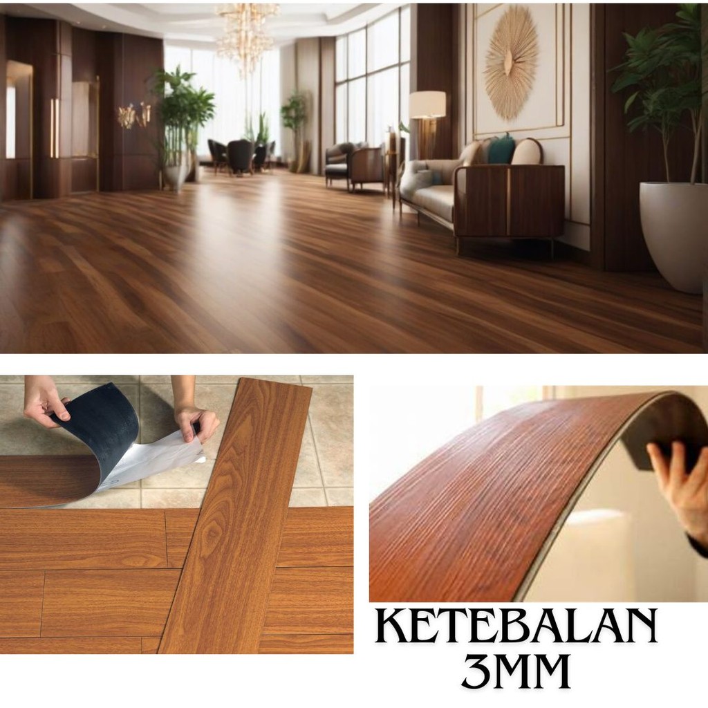 Jual [ POTATOYS ] Vinyl Flooring Sticker / Luxury Vinyl Tiles / Lantai ...