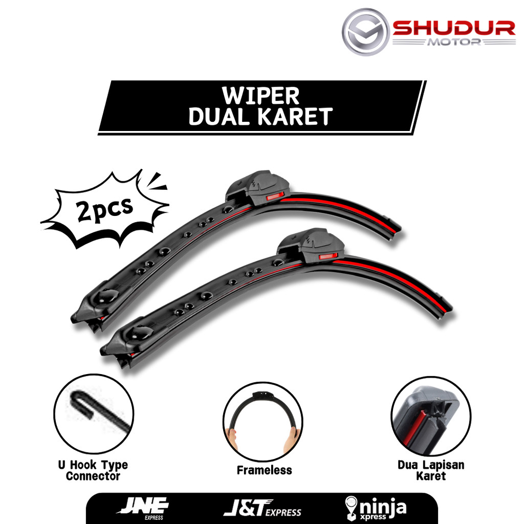 Jual Wiper Dual Karet Suzuki Karimun Wagon R Frameless Double Karet Blade Tanpa Rangka Besi 1 ...