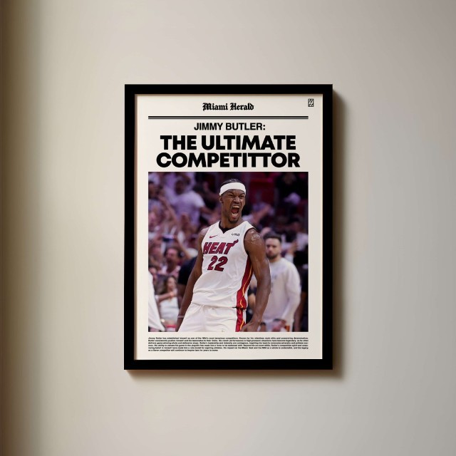 Jual Poster NBA Jimmy Butler Miami Heat Art Print | NBA Finals ...