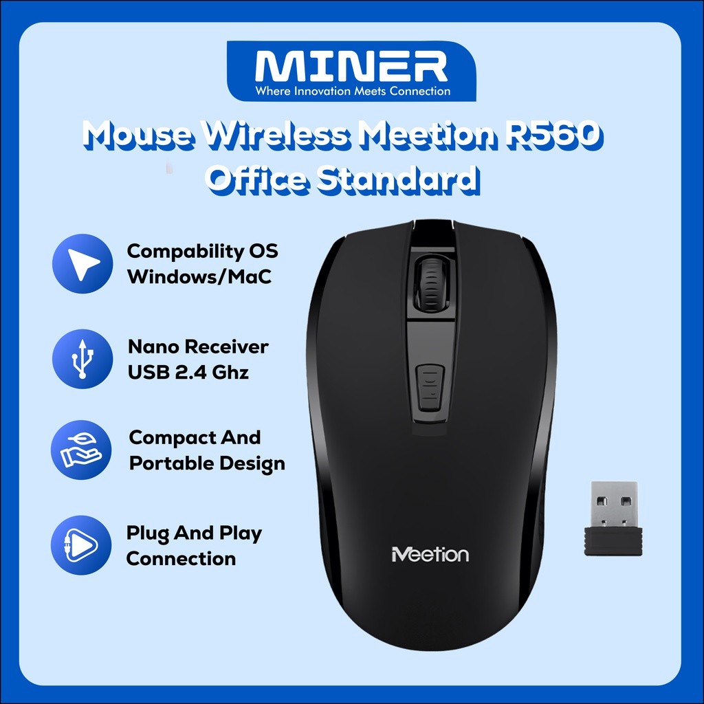 Jual Mouse Wireless Meetion R560 Office | Shopee Indonesia