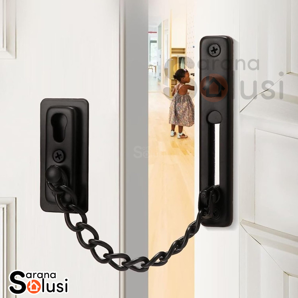 Jual Grendel Rantai Pintu Anti Maling Stainless Steel Door Chain Lock ...