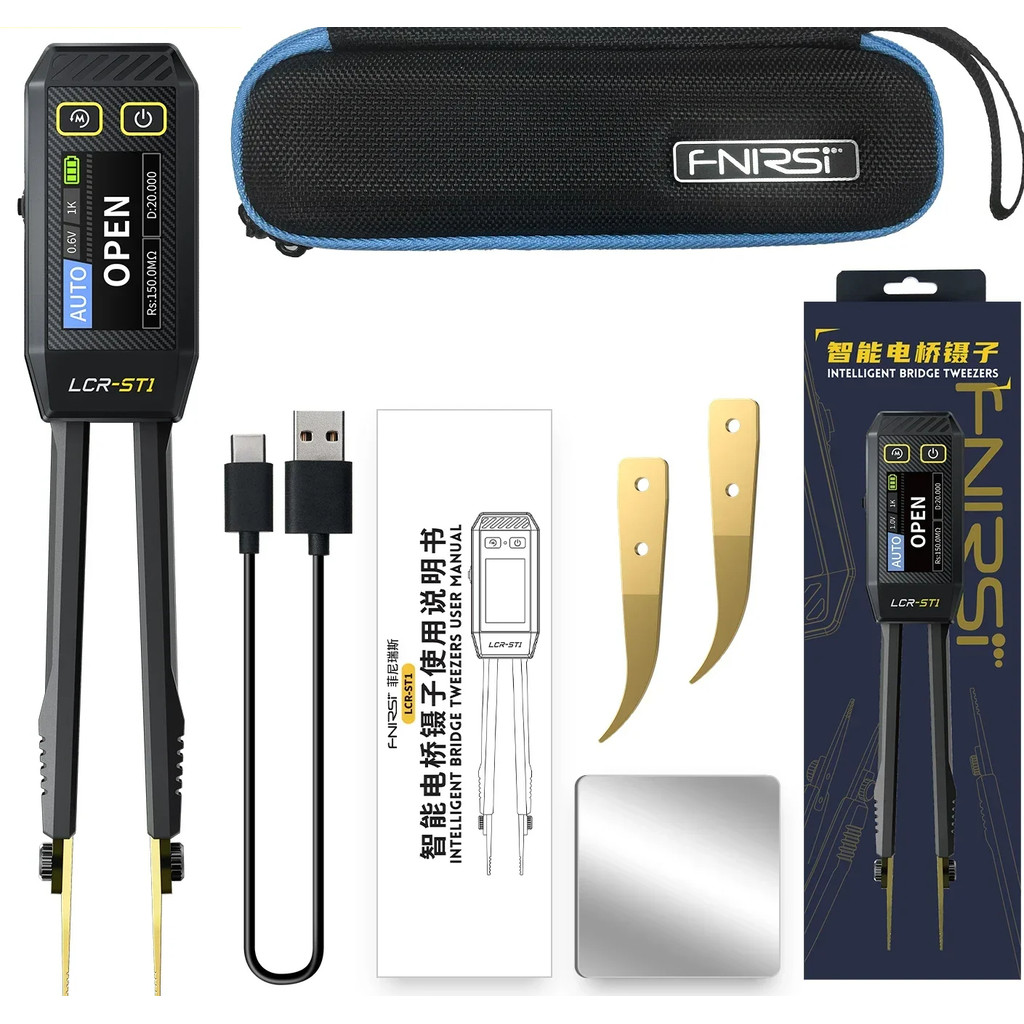Jual FNIRSI LCR-ST1 Smart Tweezer LCR SMD ESR Mini Tester Resistance ...