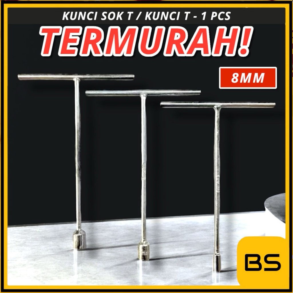 Jual Kunci Sok T Putih 8mm Panjang LOKAL 8 mm Shock Sock Silver Chrome ...
