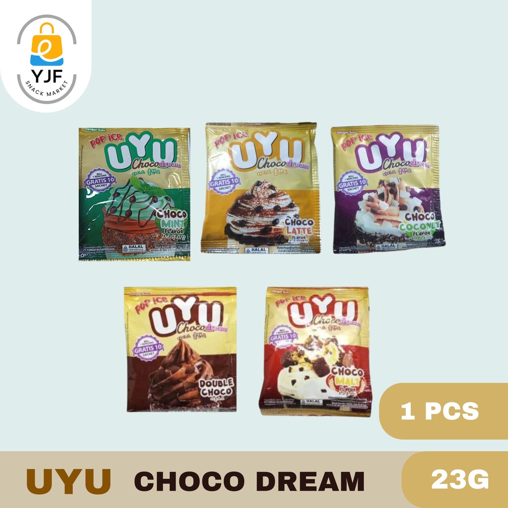 Jual Pop Ice Uyu Choco Dream / Malt / Mint / Double Choco / Coconut ...