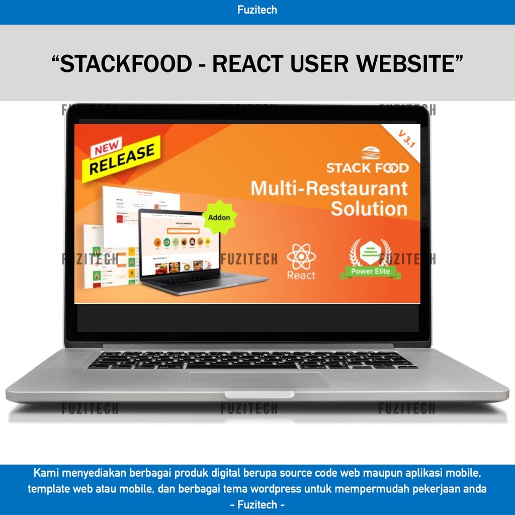 Jual SOURCE CODE APLIKASI WEB STACKFOOD - REACT USER WEBSITE D245 FUZITECH | Shopee Indonesia