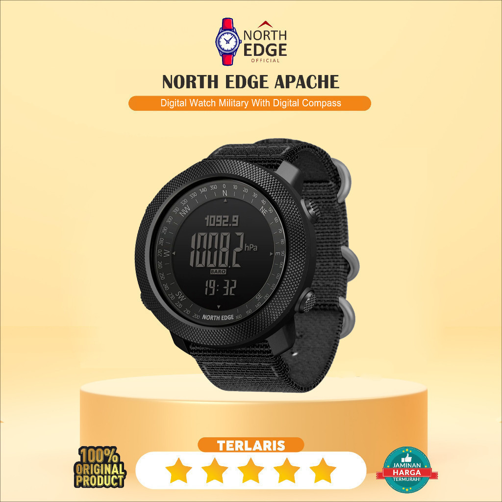 Jual NORTH EDGE APACHE Digital Watch Military With Digital Compass | Shopee Indonesia