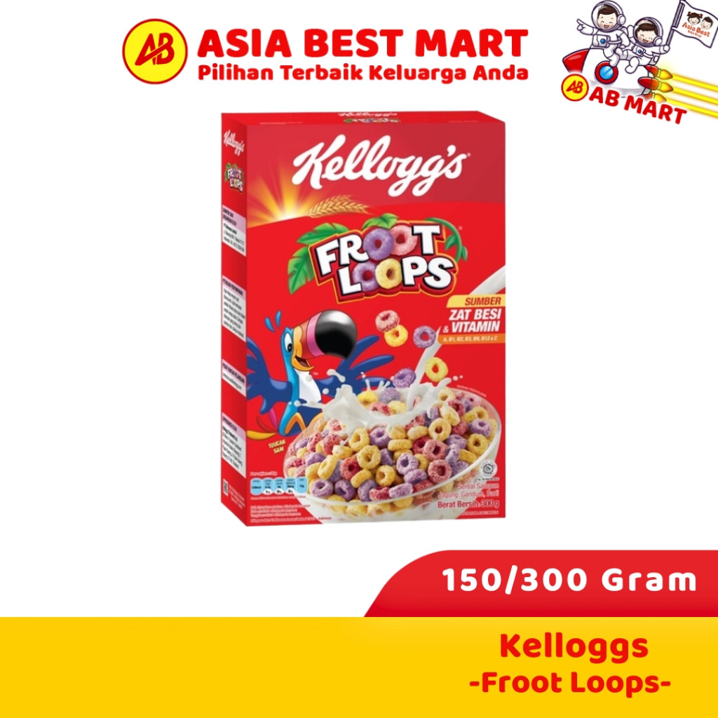 Jual Kelloggs Froot Loops Cereal 300 Gram Sereal Ring Buah | Shopee Indonesia