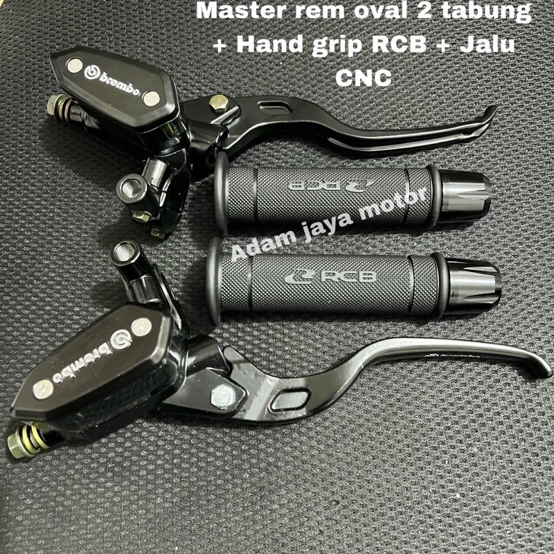 Jual Paket 3in1 Master Rem 2 Tabung Oval + Handgrip RCB HG55 + Jalu Stang CNC Nmax Pcx Adv Vario ...