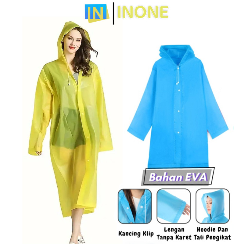 Jual INONE - Jas Hujan Dewasa Model Poncho Waterproof Bahan EVA Tebal ...