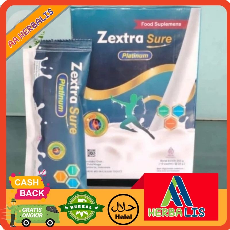 Jual ZEXTRA SURE GOLD MILK SUSU UNTUK MENGOBATI TULANG DAN SENDI 1 BOX ...