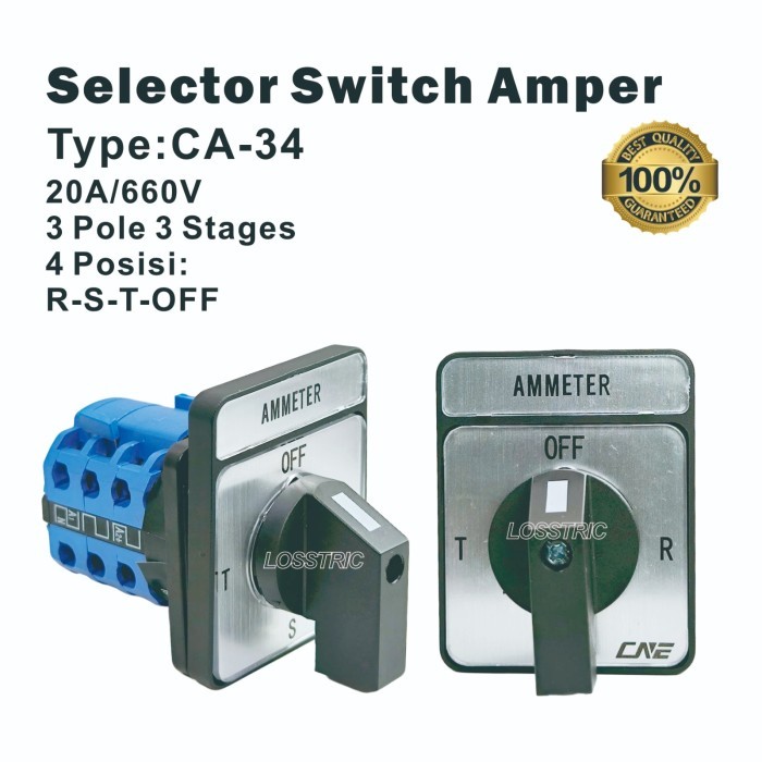 Jual Cam Switch CA-34 / Selector Switch Amper / 4 POSISI | Shopee Indonesia