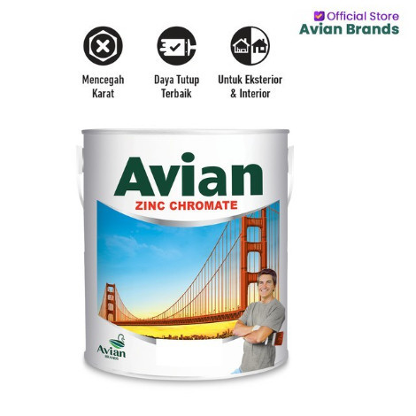 Jual CAT DASAR MENI BESI ANTI KARAT AVIAN ZINC CHROMATE 1KG & 5KG ...
