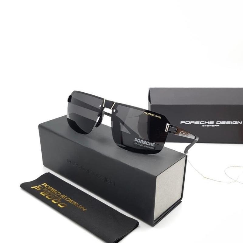 Jual Kacamata Pria Porsche Design 8758 P8758 Hitam Gaya Motor Polarized - GUN, SLETING POLOS ...