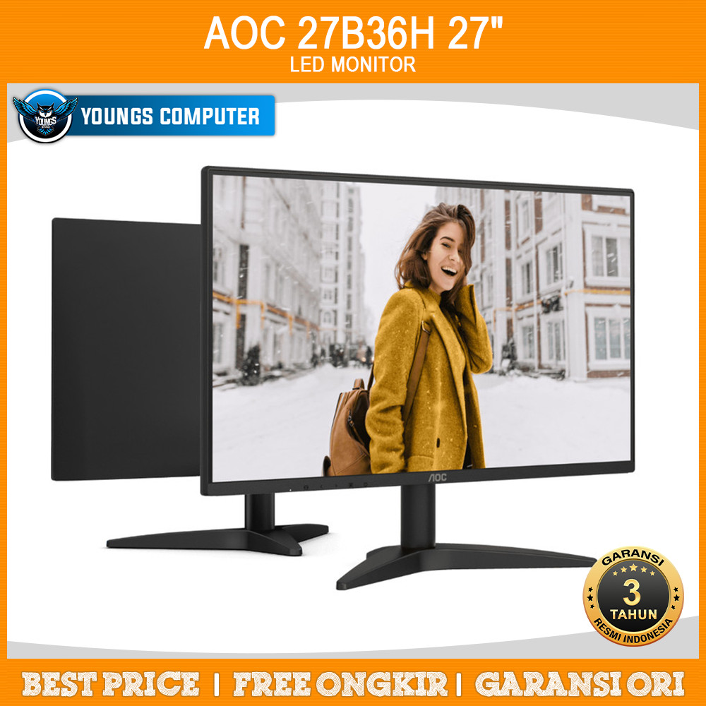 Jual LED AOC 27B36H 27" FHD IPS 100Hz 1ms Monitor | Shopee Indonesia