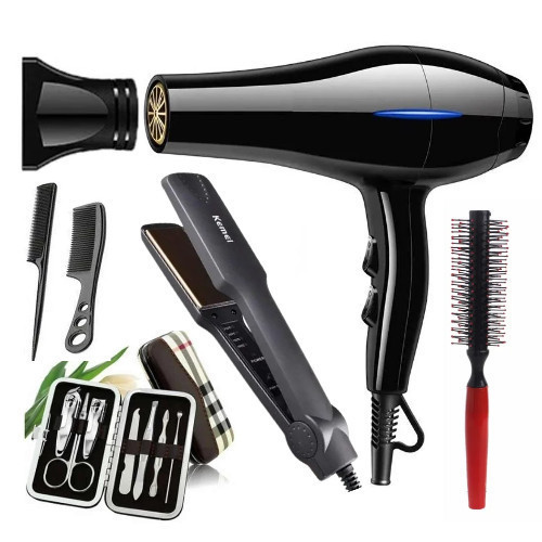 Jual Paket Hairdryer Pengering Rambut 1 Set dan Catokan Rambut Lurus ...