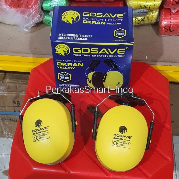 Jual GOSAVE earmuff helm 28db/ear muff safety pasang di helm proyek 28 ...