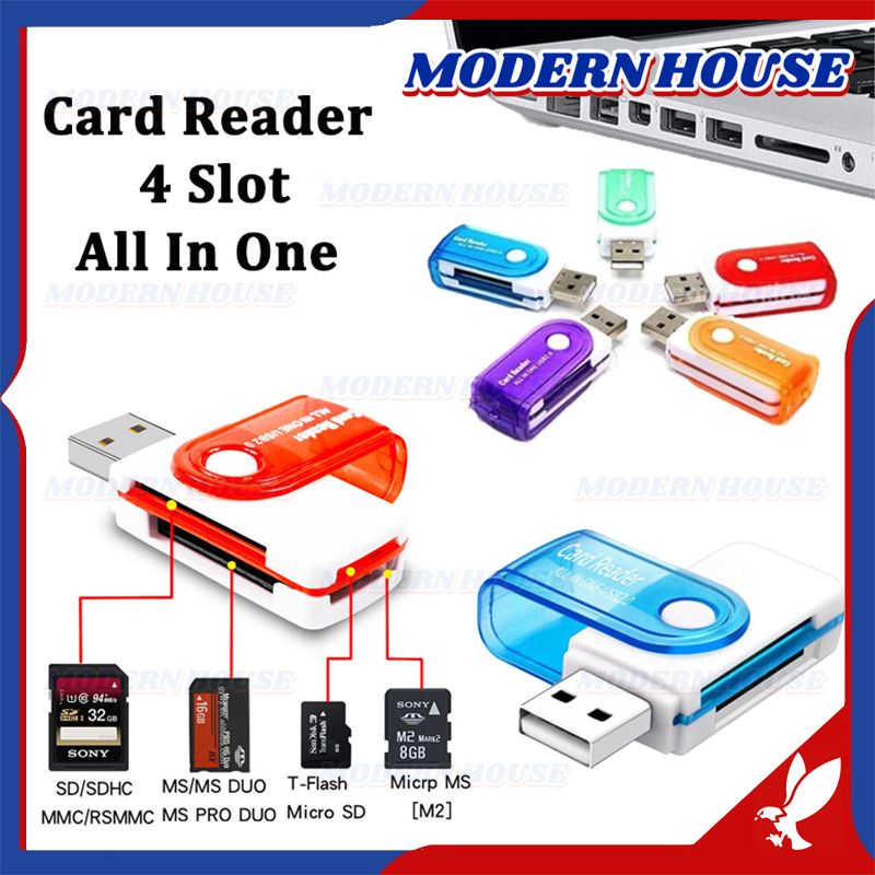 Jual Card Reader All In One 4 Slot /Multi Cardreader/Card Reader 4 Slot ...