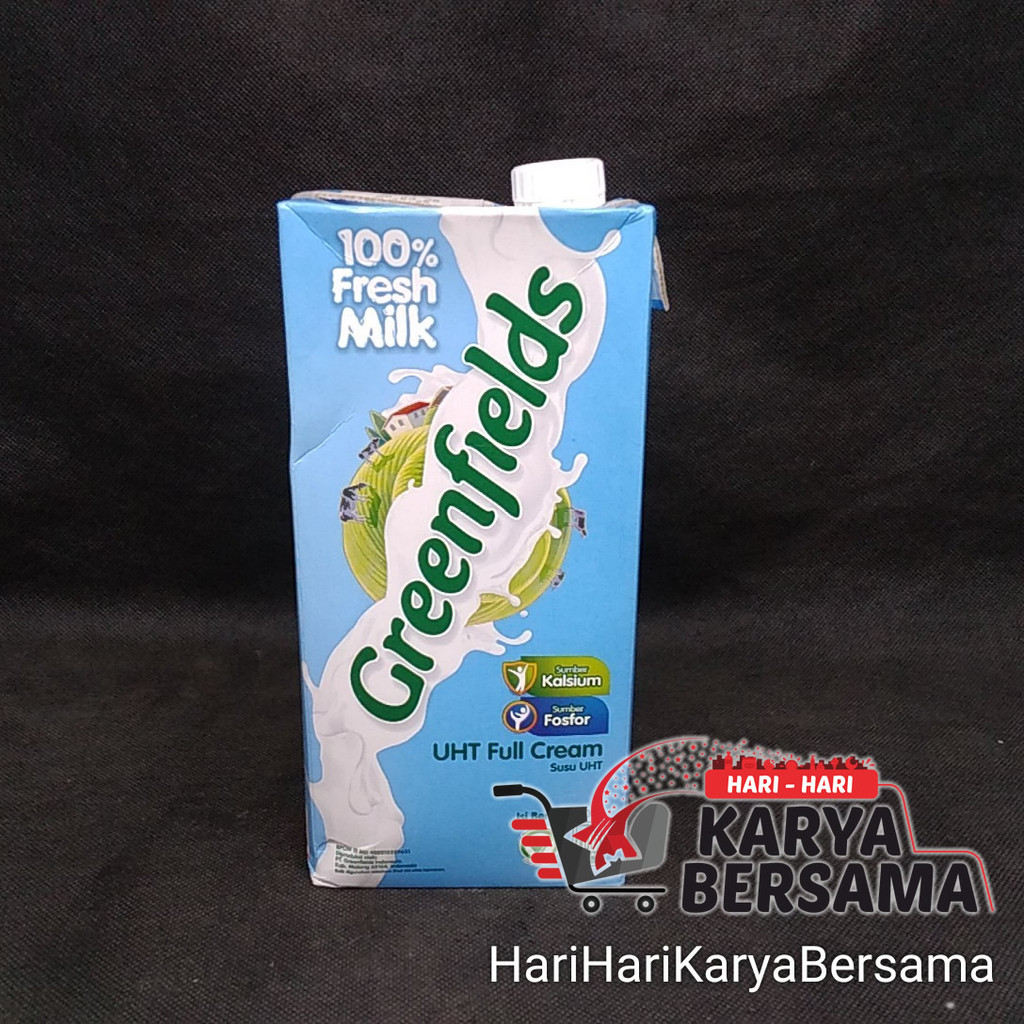 Jual GREEN FIELDS UHT FULL CREAM MILK 950ML | Shopee Indonesia