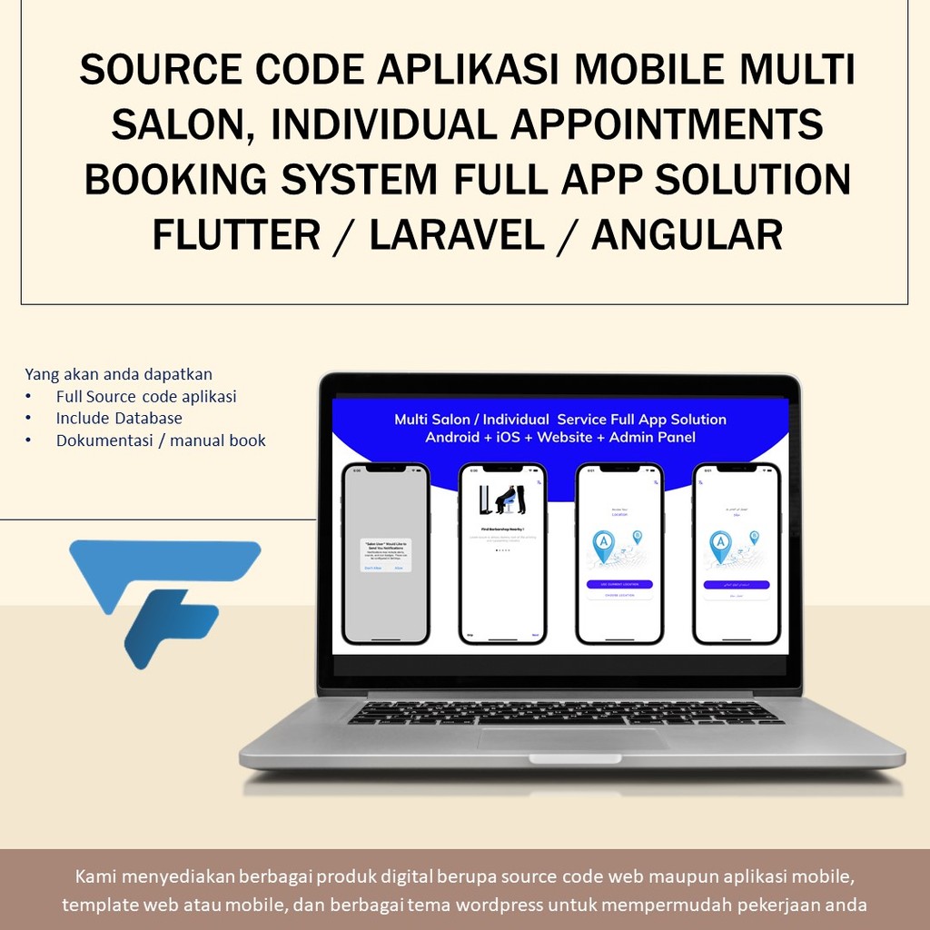 Jual SOURCE CODE APLIKASI MOBILE MULTI SALON, INDIVIDUAL APPOINTMENTS BOOKING SYSTEM FULL APP ...