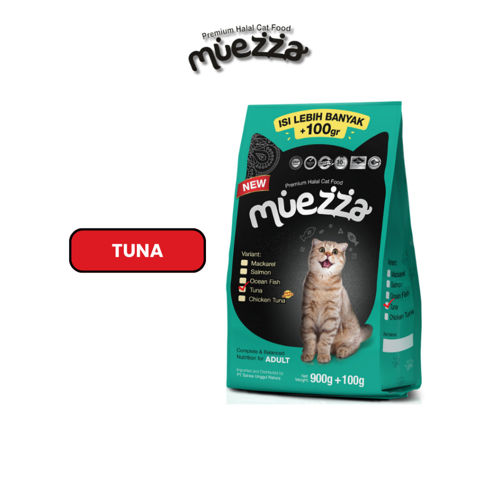 Jual MUEZZA ADULT CAT DRY TUNA 900GR | Shopee Indonesia