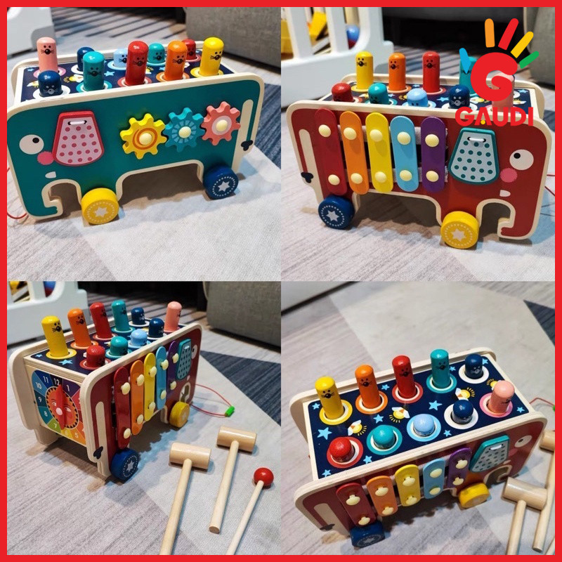 Jual Gaudi Mainan Kayu Whack-a-mole/mainan Pendidikan Anak-anak/mainan ...