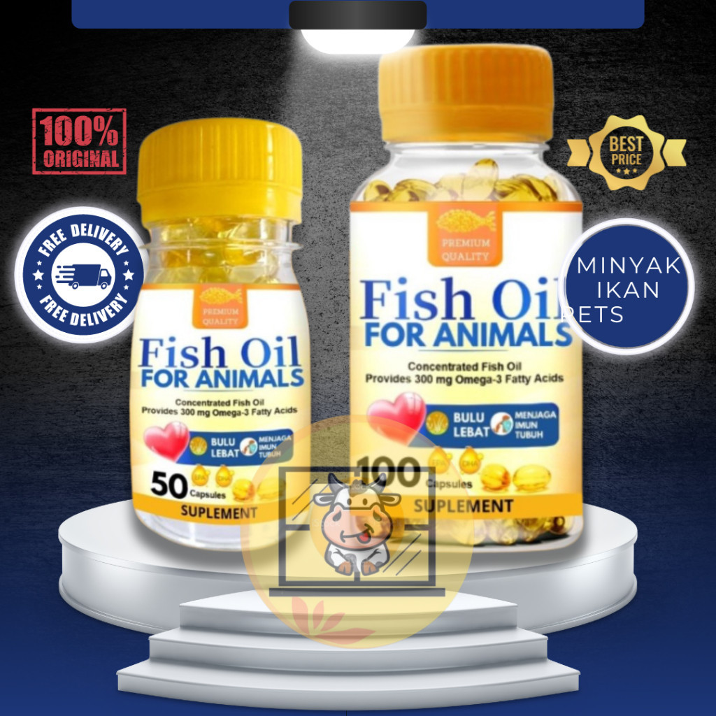Jual MINYAK IKAN FISH OIL VITAMIN OMEGA BULU KESEHATAN KUCING ANJING ...