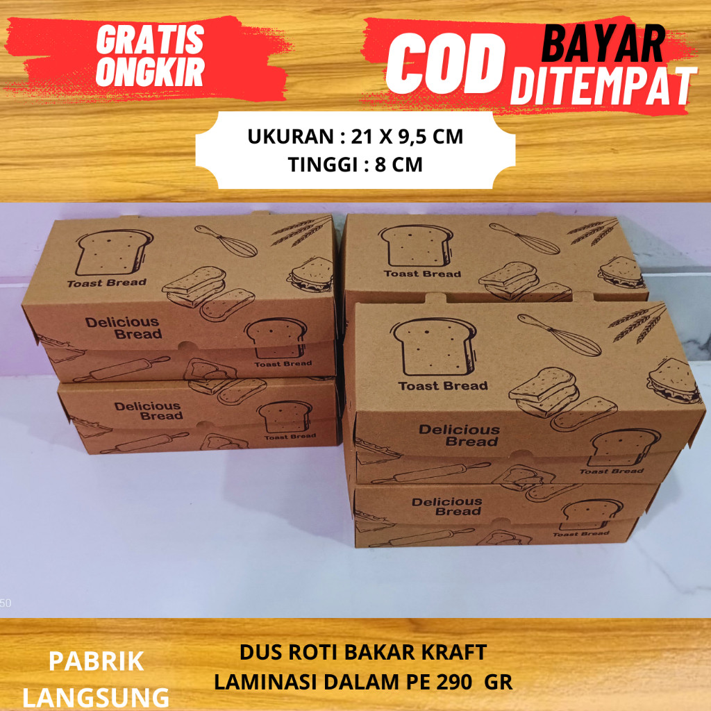 Jual Dus Roti Bakar / Box Roti Bakar Bandung / Kemasan Roti Bakar ...