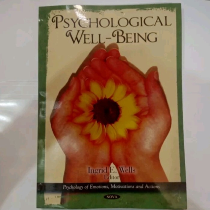 Jual PSYCOLOGICAL WELL-BEING (PSYCHOLOGY OF EMOTIONS,MOTIVATIONS ...