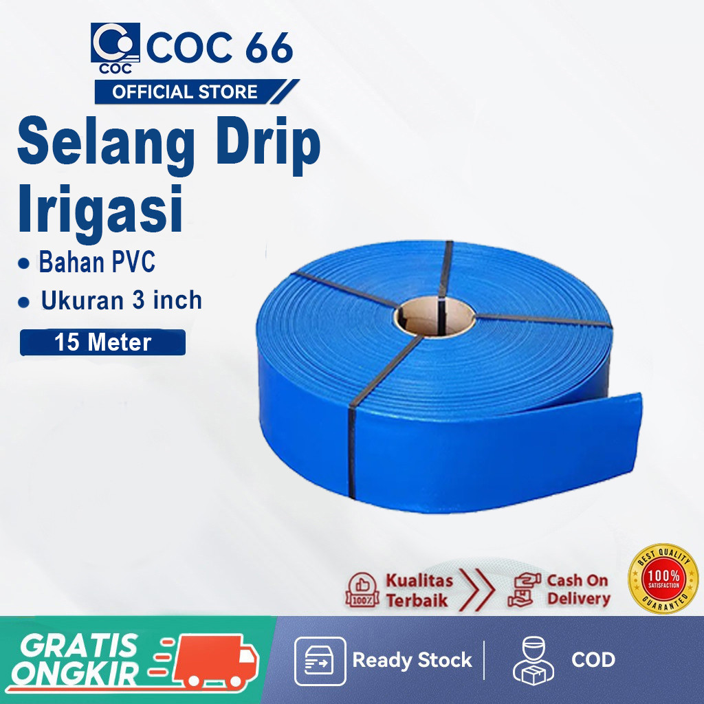 Jual SELANG IRIGASI 3 INCH 15 METER SELANG DRIP IRIGASI SELANG ...
