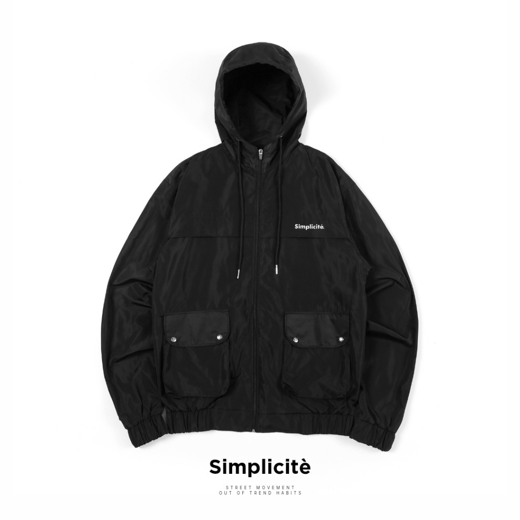 Jual SMOOTH BASIC Jacket Atlas Warren Zip Hoodie Black Simplicite Series | Shopee Indonesia