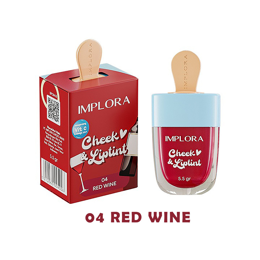 Jual Implora Cheek and Lip tint 04 Red Wine - Lipstik Lip Tint Cair ...