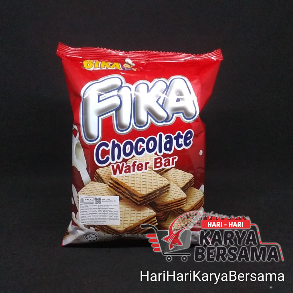 Jual MAKANAN RINGAN WAFER BIKA FIKA CHOCOLATE WAFER BAR 70GR | Shopee ...