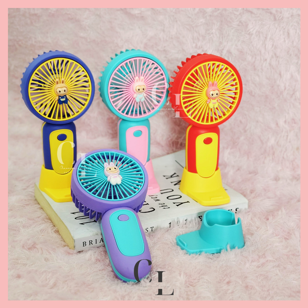 Jual [CLM] Kipas Angin Mini Karakter Labubu Portable USB Genggam Kipas ...