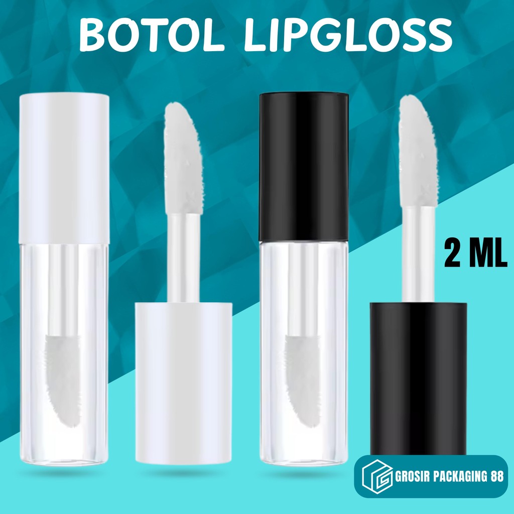 Jual Botol Lipgloss 2ML 2 ML Hitam Putih Lip Gloss Cream Tint Blush On ...
