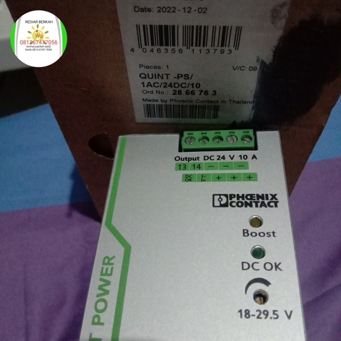 Jual power supply phoenix contact ps/1ac/24dc/10 2866763 barang ready ...