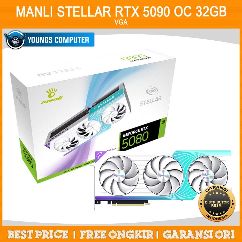 Jual VGA MANLI Stellar RTX 5090 OC 32GB GDDR7 | Shopee Indonesia