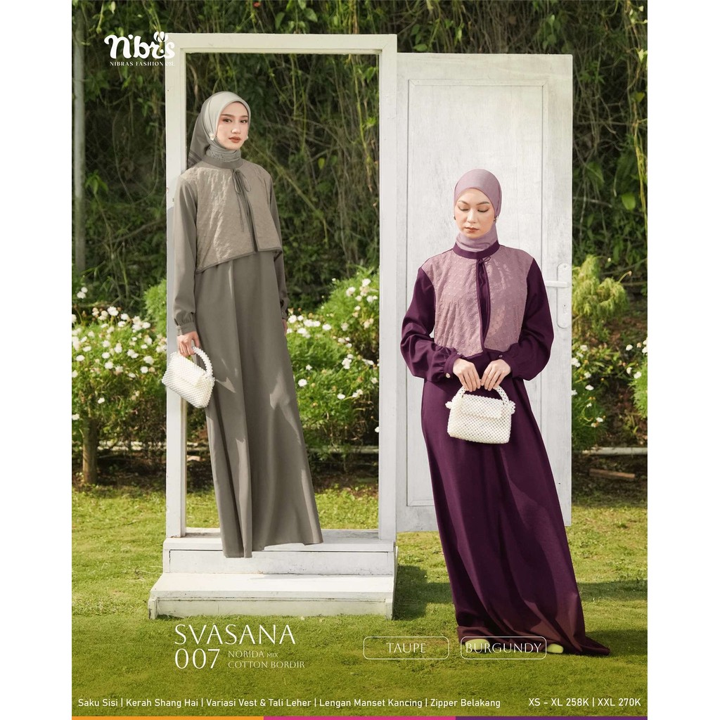 Jual Gamis Premium Terbaru Bahan Crepe Svasana 007 Dress Muslim Simple ...