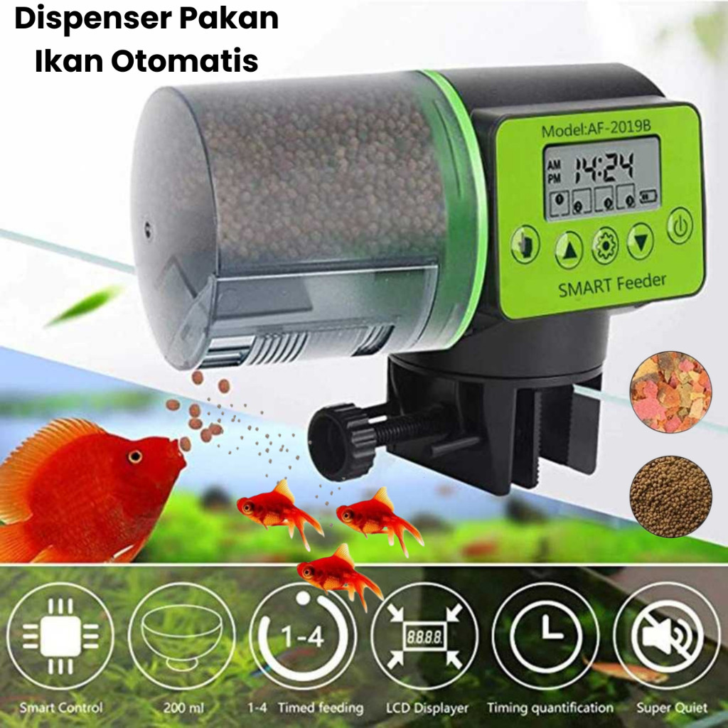 Jual RINBAOW Pemberi Makan Ikan Otomatis Food Fish Automatic Smart Feeder Dispenser Aquarium ...
