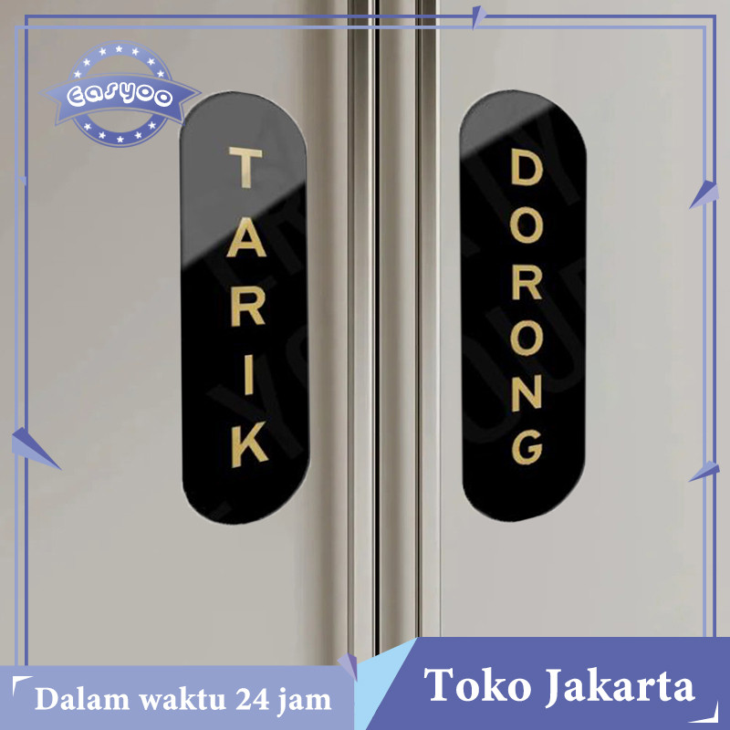 Jual Sign Akrilik Push Pull 1pair Tarik Dorong Pintu Akrilik 15 X 4cm ...