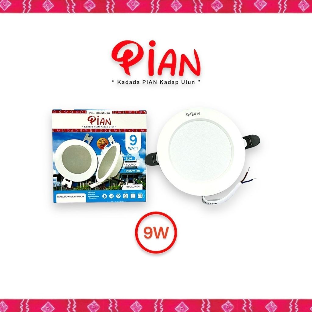Jual LAMPU DOWNLIGHT IB PIAN LED PANEL 9 Watt /LAMPU PLAFON LED/Lampu ...