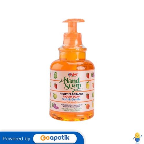 Jual Yuri Hand Soap Soft & Gentle Orange 410 Ml Pump | Shopee Indonesia