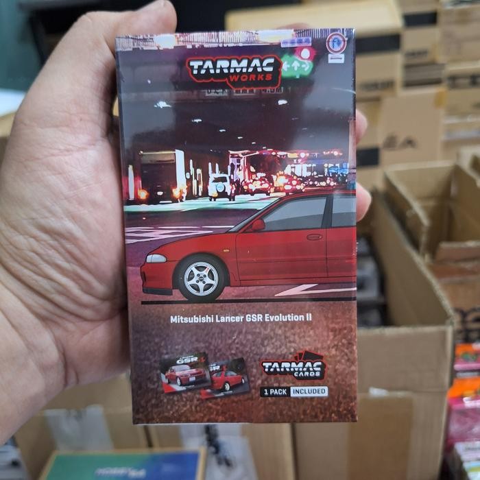 Jual LP2155 Tarmac Skala 64 Mitsubishi Lancer Evo II Red GSR | Shopee ...