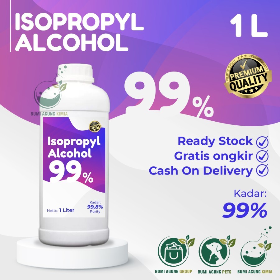 Jual ISOPROPYL ALCOHOL 99,9% 1 Liter | IPA Murni | Alkohol 99,9% ...