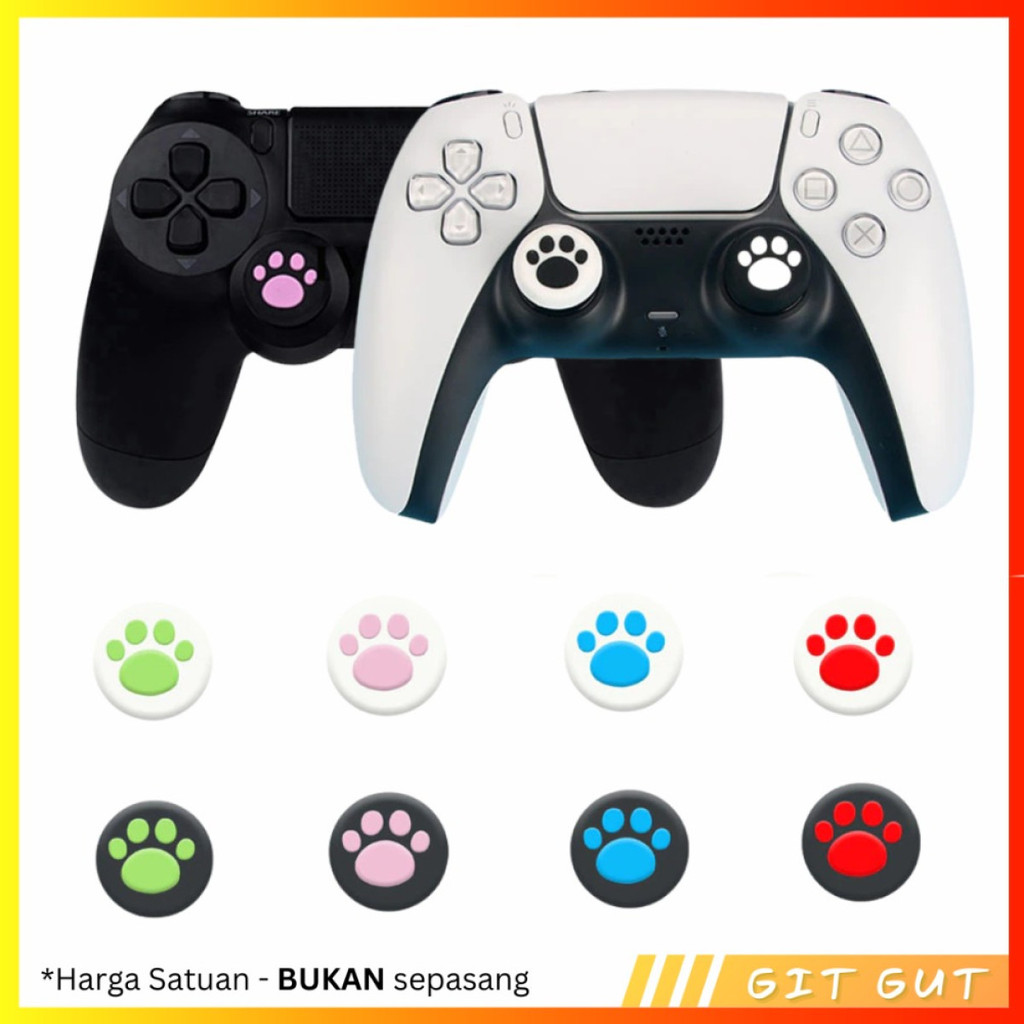 Jual PS4 PS5 Xbox Analog Thumb Grip Cat Paw - Controller Stick Cap ...