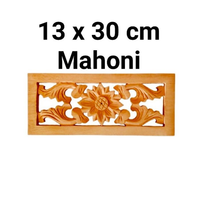 Jual Ukiran Kayu Motif Kembang Keping Loster Ukir Tempel - 13 x 30 ...